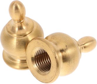 Hemobllo 2stücke Lampen-dekorkappen Aus Kupfer Große Vintage Lampenschirm Schraubkappen Für Tischleuchte Und Stehleuchte Elegante Lampen-finials Robust Und Sti