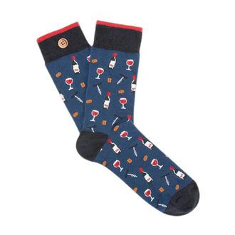 Cabaia Homme, Sous-vêtements, Bleu, Taille: ONE Size Chaussettes Bleues à Motifs - Inséparables