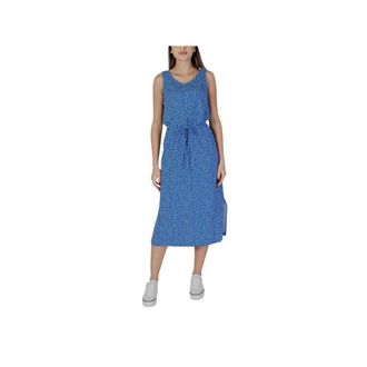 b.young Midi Kleid &Auml;rmellos V-Ausschnitt L&auml;ssiger Stil - - Dresses - Damen - Blau - XS