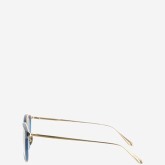 Linda Farrow LFL251C97SUN Acetate Round-Frame Sunglasses - Blue