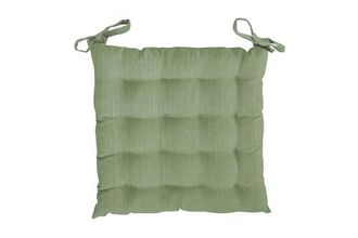 Soleil d'Ocre Velvet Dessus de Chaise capitonn&eacute; Velours, Vert, 40x40x5 cm