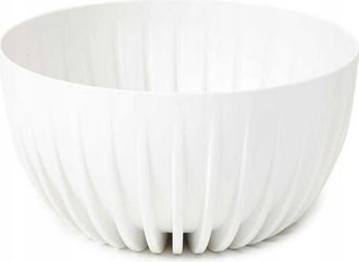 HowHomely Blumentopf Hoch 14 cm - Wei&szlig; Blumen&uuml;bertopf - Langlebige und Leichte &Uuml;bertopf 24 cm Durchmesser f&uuml;r Wohnzimmer oder Garten - Blumenk&uuml;bel Wetterfest