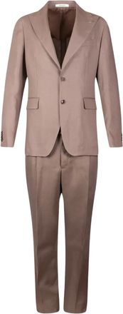 Tagliatore costume à veste à revers crantés - Marron