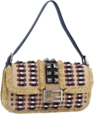 Fendi Pre-owned Vintage Sac bandouli&egrave;re en bois perl&eacute; - Femme - Pre-owned - Beige - Taille: ONE Size