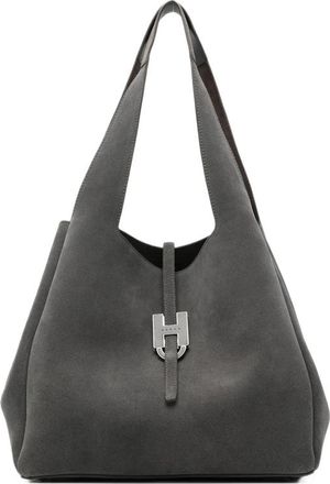 Hogan Logo-plaque Suede Tote Bag