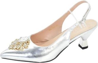 Generic Ensemble chaussures et sacs à assortir pour femme Nigeria Party Italian Shoe and Bag Set Party in Elegant Heeled Pumps, Une paire de chaussures argent