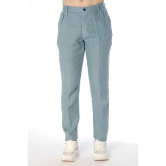 04651/ Homme, Pantalons, Bleu, Taille: S Pantalone in lino