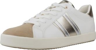 Geox Baskets D Blomiee F pour Femme, Blanc Beige Clair, 37 EU