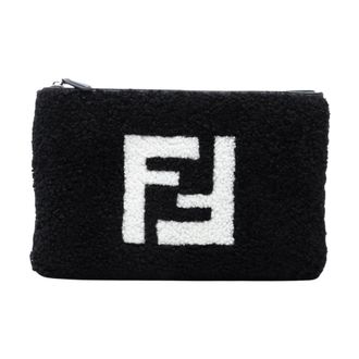 Fendi Pre-owned Shearling Pouch - - Pre-owned - Damen - Schwarzk - ONE SIZE