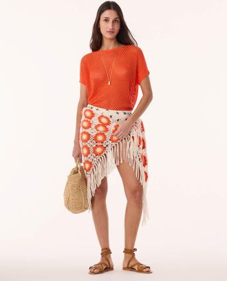 Kujten T-shirt coton cachemire crochet - T-Shirt Zaharo