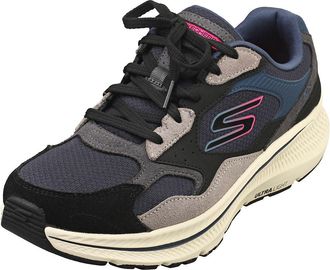 Skechers Damen Go Run Consistent 2.0 Retro Stride Sneaker, Black Suede/Navy Trim, 37 EU