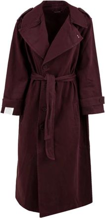 Icon Denim Los Angeles Femme, Manteaux, Rouge, Taille: 38 FR Snow Trench Coat