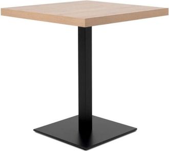 Finori Finori - Table a manger seule quadrato - 4 personnes - M&eacute;lamin&eacute; chene et noir - L70 x H75 x P70 cm