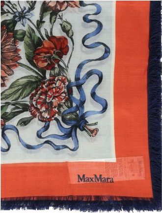 Max Mara Femme, Accessoires, Multicolore, Taille: ONE Size &Eacute;charpe &agrave; Franges Motif