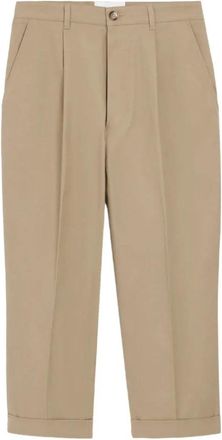Ami Homme, Pantalons, Beige, Taille: M Pantalon Carotte Oversized