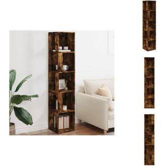 vidaXL Eckregal R&auml;uchereiche 33x33x164,5 cm Holzwerkstoff - Eckschrank - Regal - Aufbewahrungsraum - Holzwerkstoffm&ouml;bel - Wohnzimmereinrichtung
