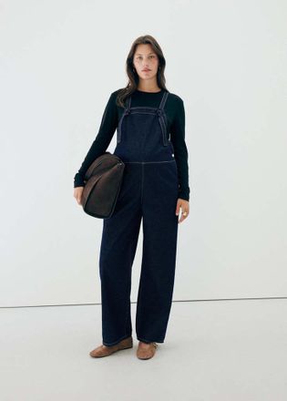 Mango Salopette de grossesse en jean bleu - Femme - XS - MANGO