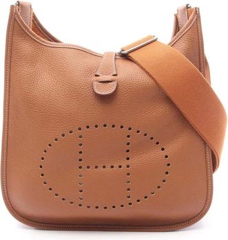 Hermès sac porté épaule Clémence Evelyne III PM (2022) - Marron
