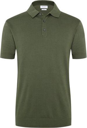 Tom Rusborg Leichtes Poloshirt mit gerippten B&uuml;ndchen in