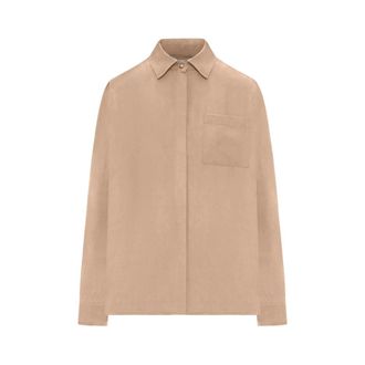 Max Mara Seidenhemd aus Canvas - - Blouses & Shirts - Damen - Beige - 2XS