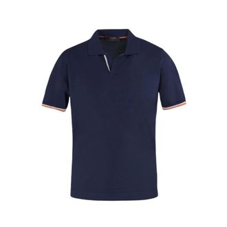 Moorer Homme, Pulls, Bleu, Taille: S Maille style polo Olgiata-Cre