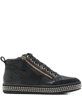 Geox Leelu Sneakers mit Rei&szlig;verschluss - Schwarz