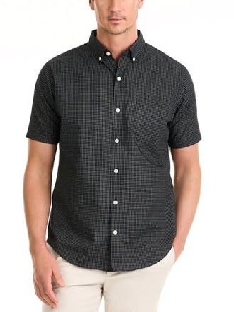 Van Heusen Chemise à Manches Courtes sans Plis pour Homme - Noir - Taille S