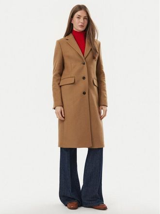 Tommy Hilfiger Wollmantel WW0WW51106 Braun Slim Fit