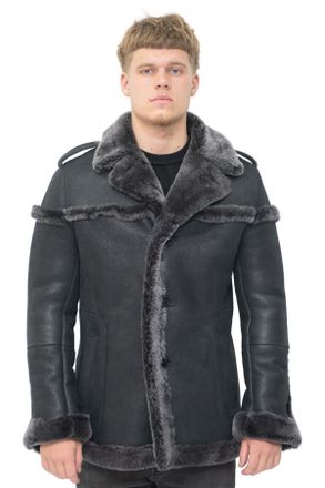 Infinity Leather Herren-Jacke aus Merino-Schaffell-Wildleder mit Bindegürtel - Granada