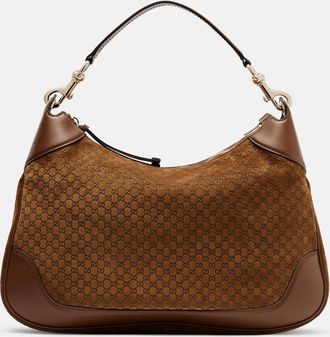 Gucci Schultertasche Gucci B Medium aus Veloursleder