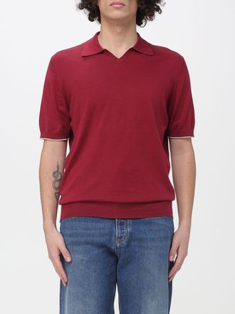 Brunello Cucinelli Polo Homme couleur Rouge