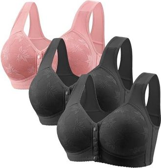 Generic Sous-v&ecirc;tement tendance et d&eacute;contract&eacute; &agrave; lavant pour les personnes &acirc;g&eacute;es - Doux pour la peau et confortable - Soutien-gorge de sport &agrave; armatures, jaune