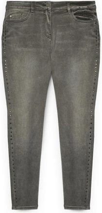 Fiorella Rubino Femme, Jeans, Gris, Taille: 48 FR Studded Jeans skinny
