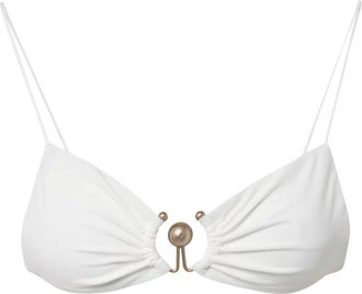 CHRISTOPHER ESBER Femme, Maillots de bain, Blanc, Taille: 38 FR Ruched Orbit Bikini