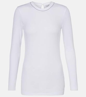 Brunello Cucinelli Longsleeve aus einem Baumwollgemisch