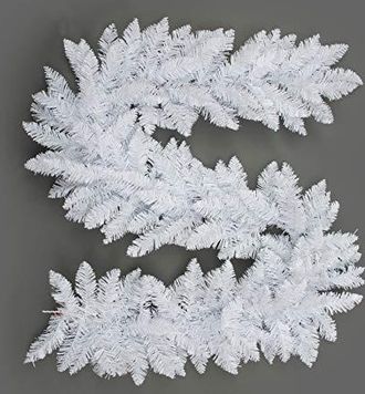 Shatchi Grün/Schwarz Imperial Pine Wreath Christmas Holiday Xmas Home Office Kamine Treppen Dekoration mit Nicht vorbeleuchtet (CW/WW/Mehrfarbige LEDs), einfa