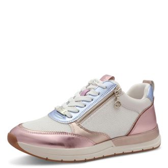 Tamaris Damen Klassische Ballerinas, Frauen Flats,Comfort Lining,TOUCHit-Fußbett,Slip-ons,klassisch elegant,Ballerinen,Rose METALLIC,37 EU