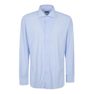 Barba Homme, Chemises, Bleu, Taille: 2XL Neck Shirt