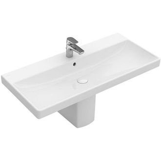 Villeroy & Boch Villeroy&boch - Schrankwaschtisch Avento 1000x470mm rechteckig 1 Hahnloch mit &Uuml;berlauf Wei&szlig; Alpin CeramicPlus