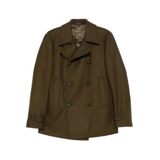 Tagliatore Monaco Zweireihiger Mantel - - Coats - Herren - Gr&uuml;n - M