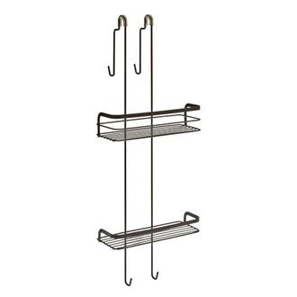 Metaltex 401122000 Origin Lava Doppeltes Bildschirmregal, Schwarz