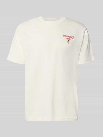 New Balance Regular Fit T-Shirt aus reiner Baumwolle mit Label-Detail