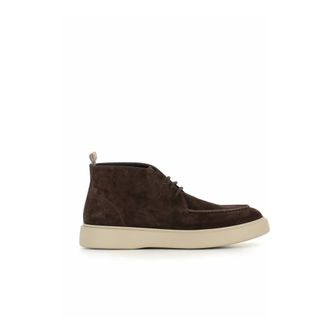 Officine Creative Homme, Chaussures, Brun, Taille: 45 EU Bottines Chukka en Daim Marron Foncé