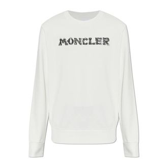 Moncler Embroidered Logo Sweatshirt - - Sweatshirts & Hoodies - Herren - Wei&szlig; - L
