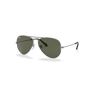 Ray-Ban Aviator Classic Sonnenbrillen Grau Fassung Gr&uuml;n Glas 55-14