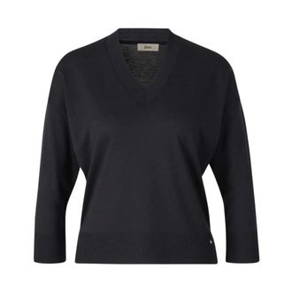 Herno Pull &agrave; col en V - Femme - Pulls - Bleu - Taille: 46 FR