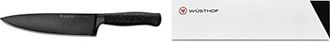 Wüsthof Kochmesser, Performer (1061200120), 20 cm Klinge mit DLC-Beschichtung, schwarzes Messer & Klingenschützer (2069640205), Schutzhülle für Messer u. Küch