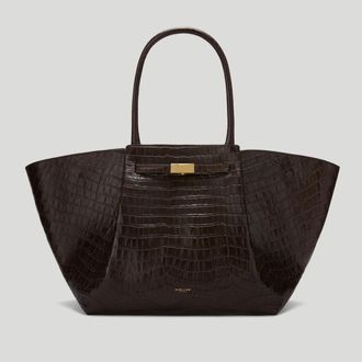 DeMellier The New York Croco chocolat noir DeMellier