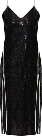 Palm Angels robe courte à sequins - Noir