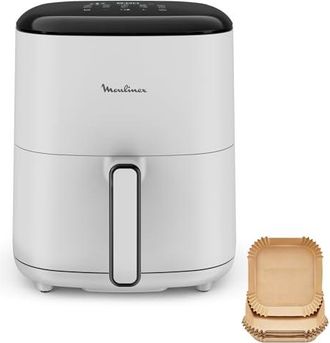 Moulinex Easy Fry POP GRIS POUDRE 5L, air fryer, Jusquà 6 personnes, 10 Programmes intuitifs, Ecran tactile digital, Gain de temps et dénergie, EZ245GF0